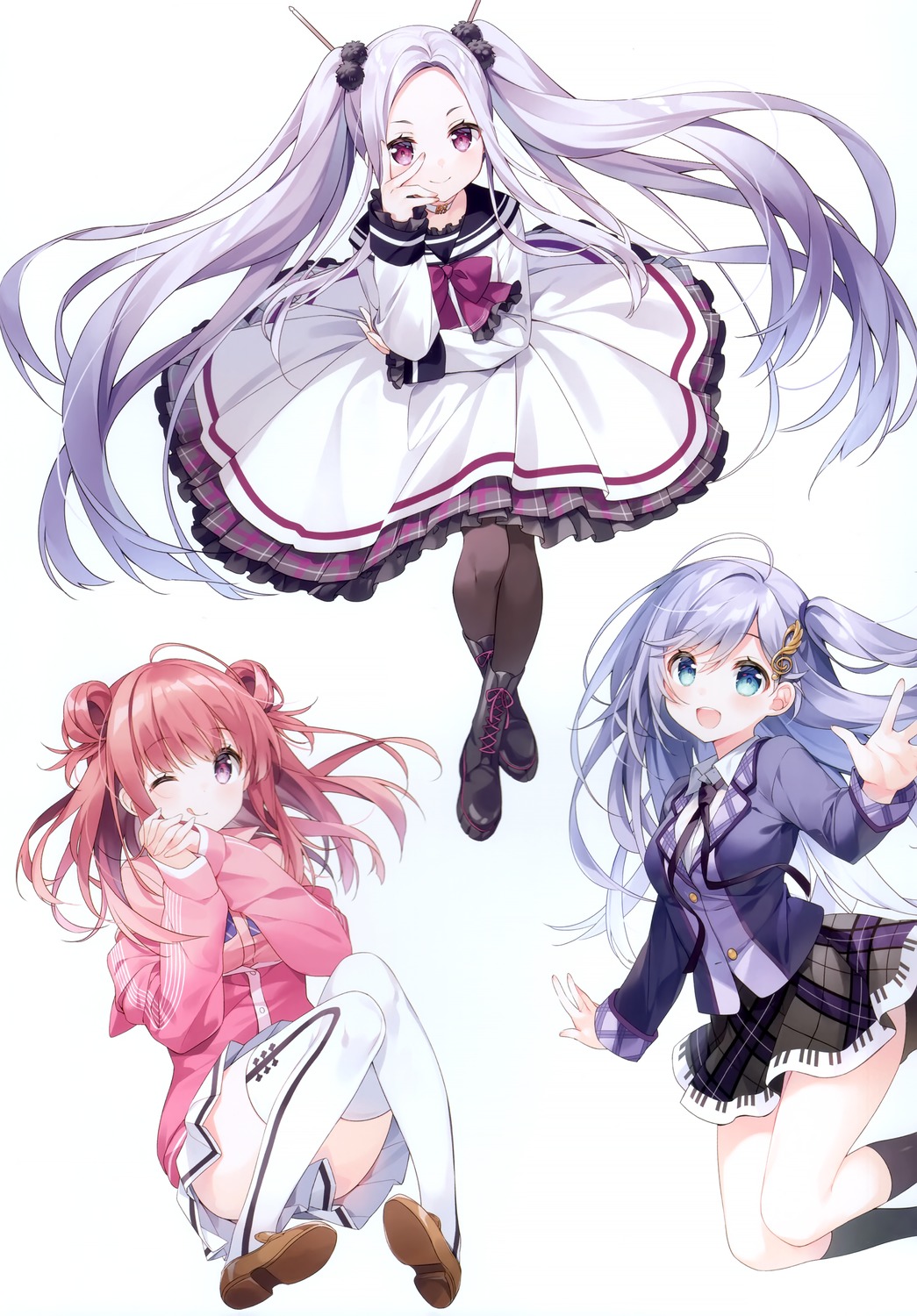 chilly polka suimya pantyhose seifuku skirt lift thighhighs | #1036392 | yande.re